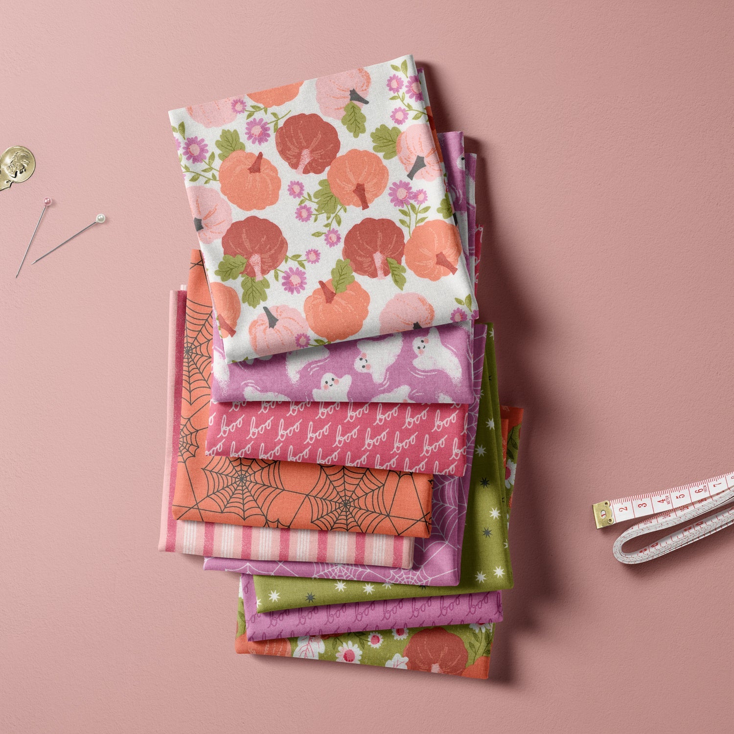 Lella Boutique: Hey Boo Fabric Collection – Pink Door Fabrics