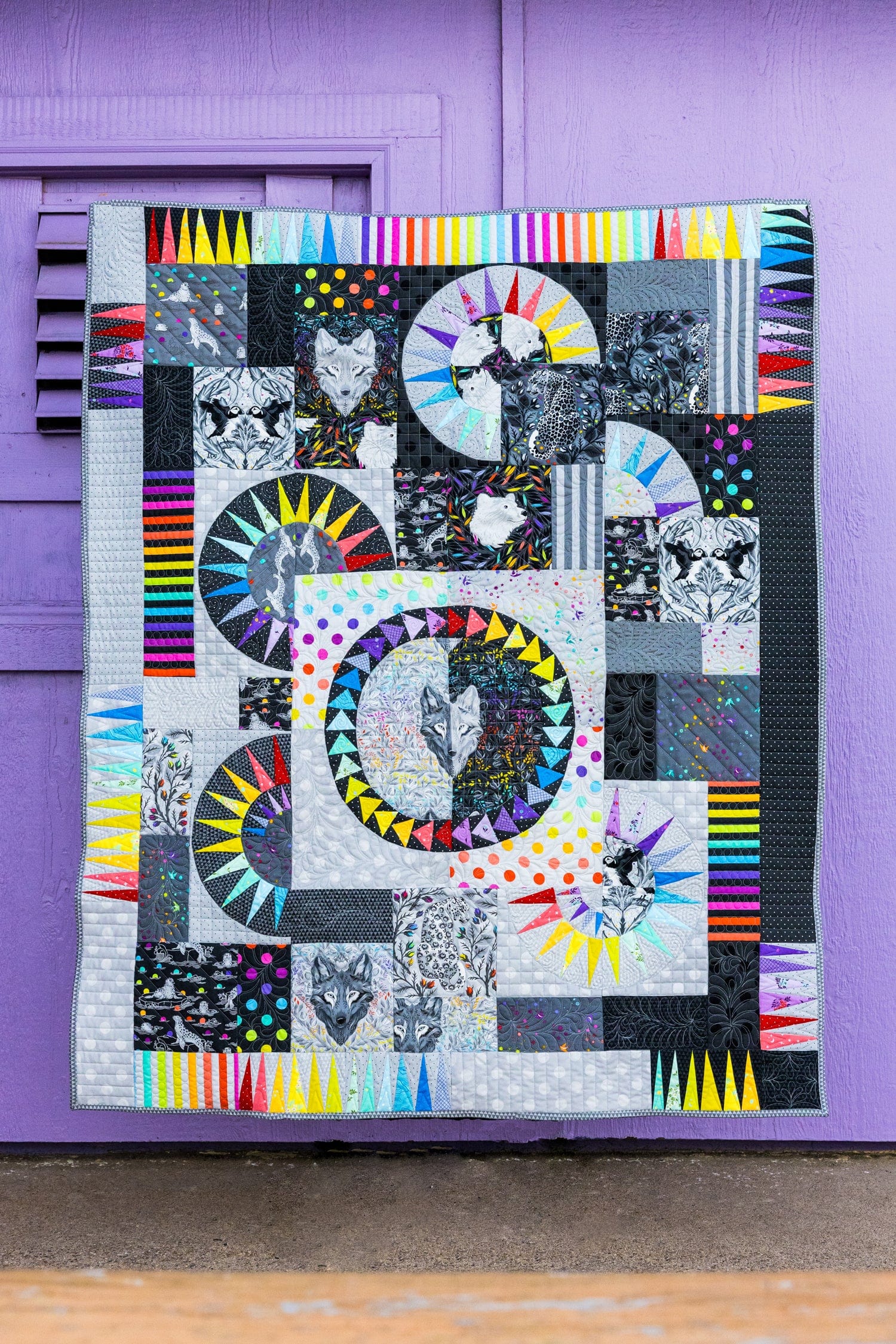 Emperor's Wheel Quilt Kit - Graywork by Tula Pink – Pink Door Fabrics