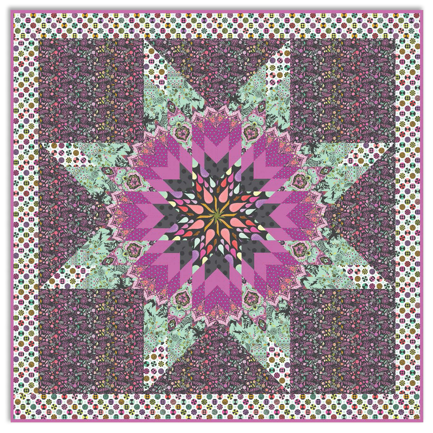 Charmer Quilt Kit - Prince Charming Déjà Vu by Tula Pink – Pink Door ...