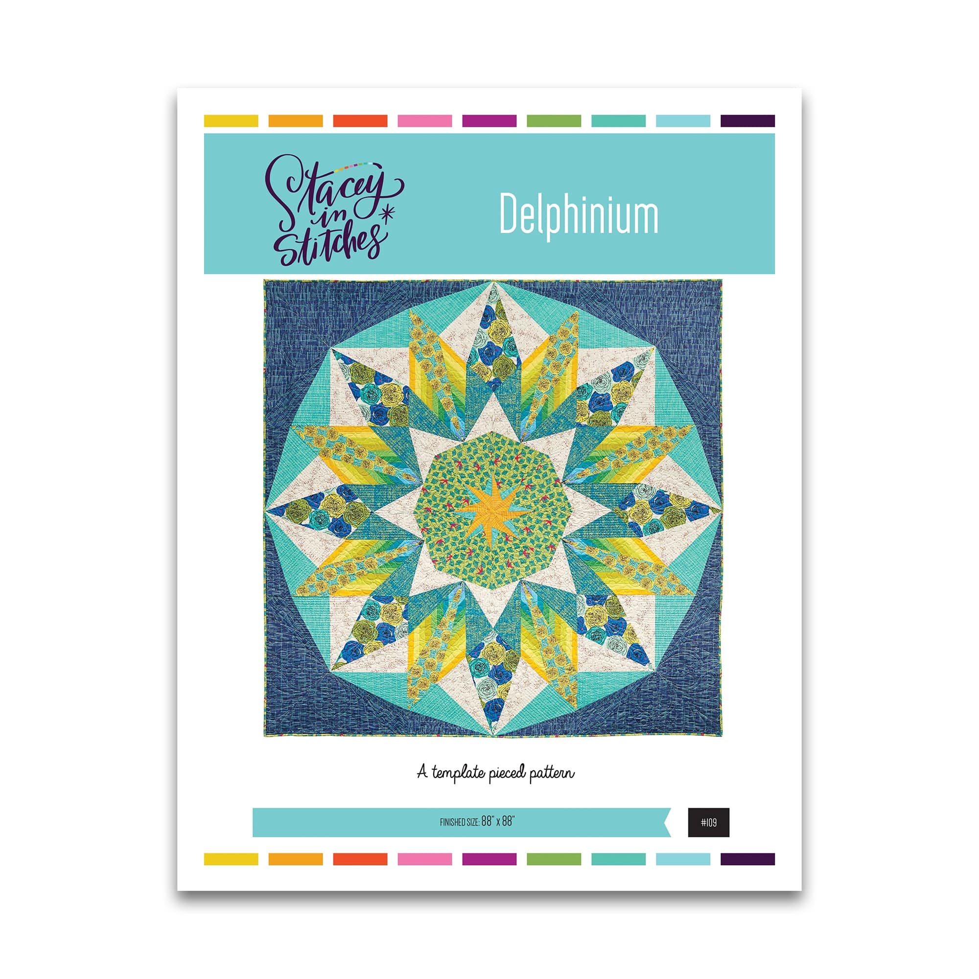 Delphinium - Stacey in Stitches - Paper Pattern - Quilt Pattern – Pink ...