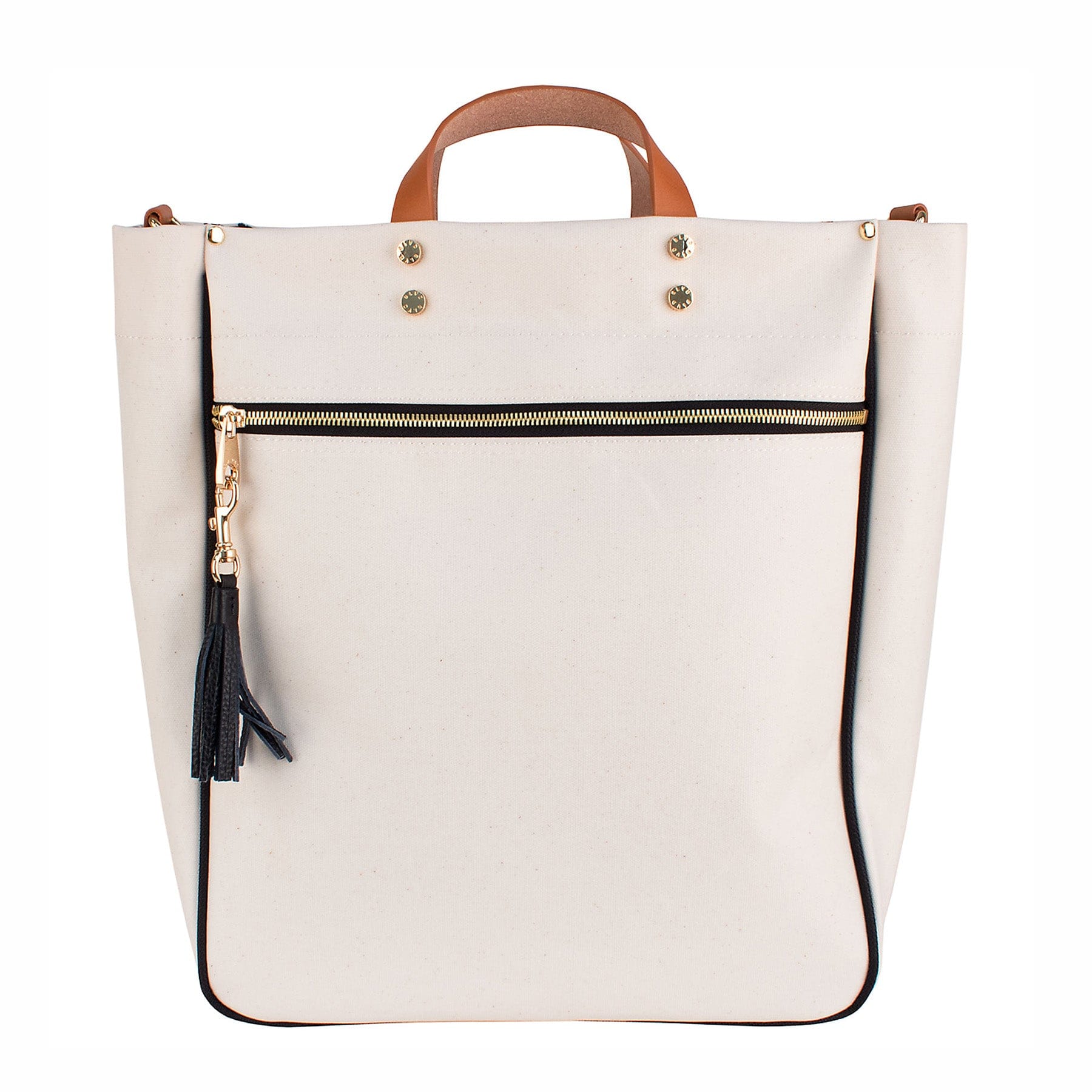 Parker - Panda Nylon Tote Bag with Leather Accents – Pink Door Fabrics