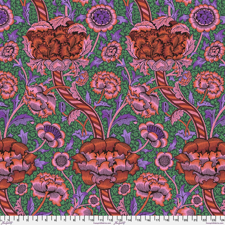 Kaffe x Morris & Co. - Wandle in Red - Kaffe Fassett and William Morri
