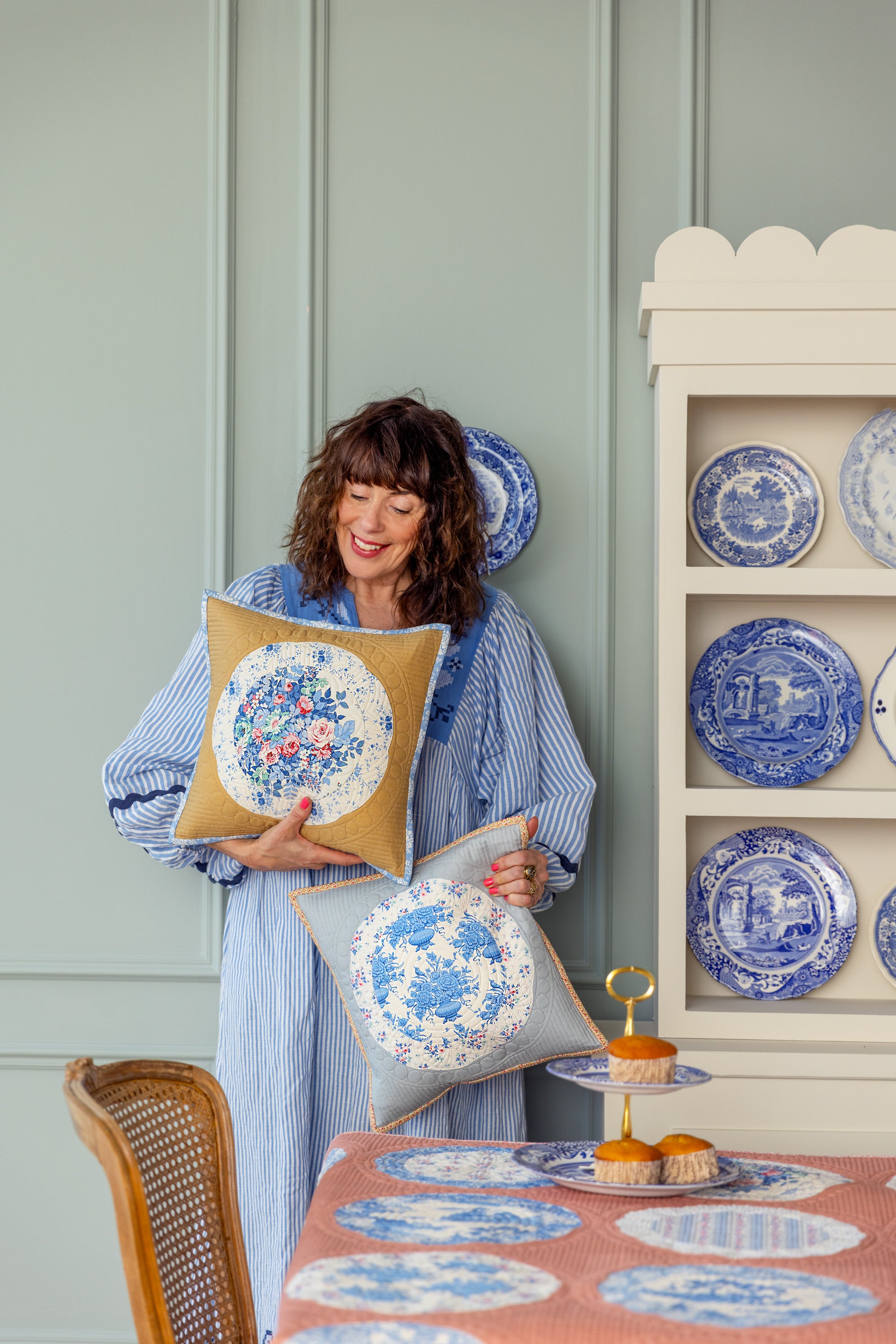 Plate Collection Pillow Kit - Something Blue by Tilda Fabrics – Pink ...