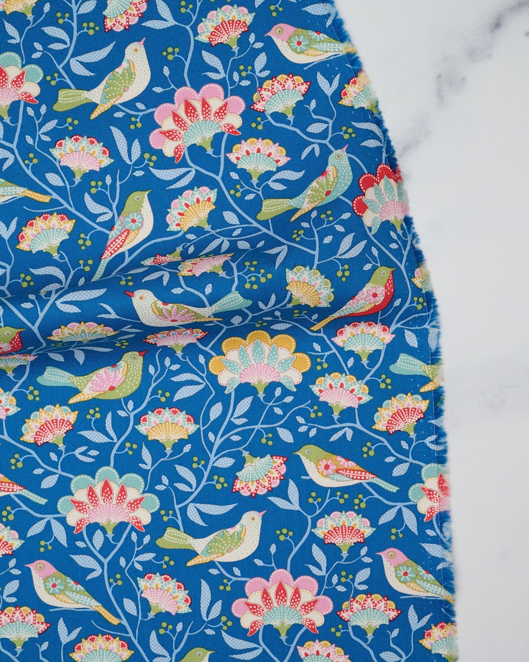 Jubilee - Bird Tree in Blue - 100554 - Half Yard – Pink Door Fabrics